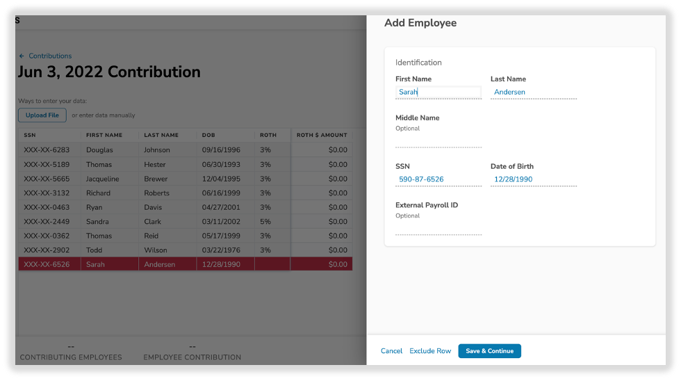 Adding an Employee During the Contribution Flow – Vermont Saves