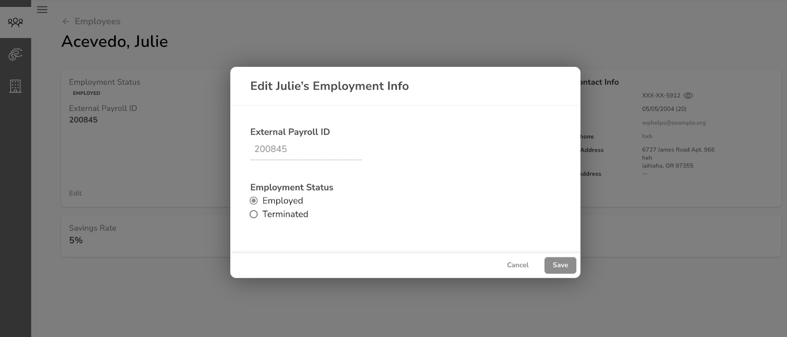 Updating Employee Status – Vermont Saves